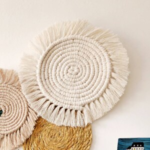 Modern Macrame Circle Set, Macrame Circle Wall Hanging , Handmade Macrame, Boho Macrame Wall ...