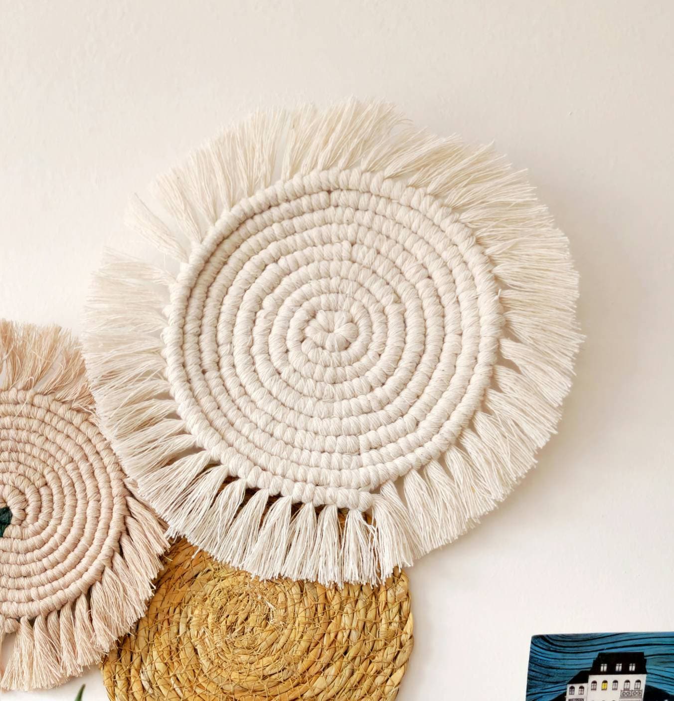 Modern Macrame Circle Set Macrame Circle Wall Hanging - Etsy