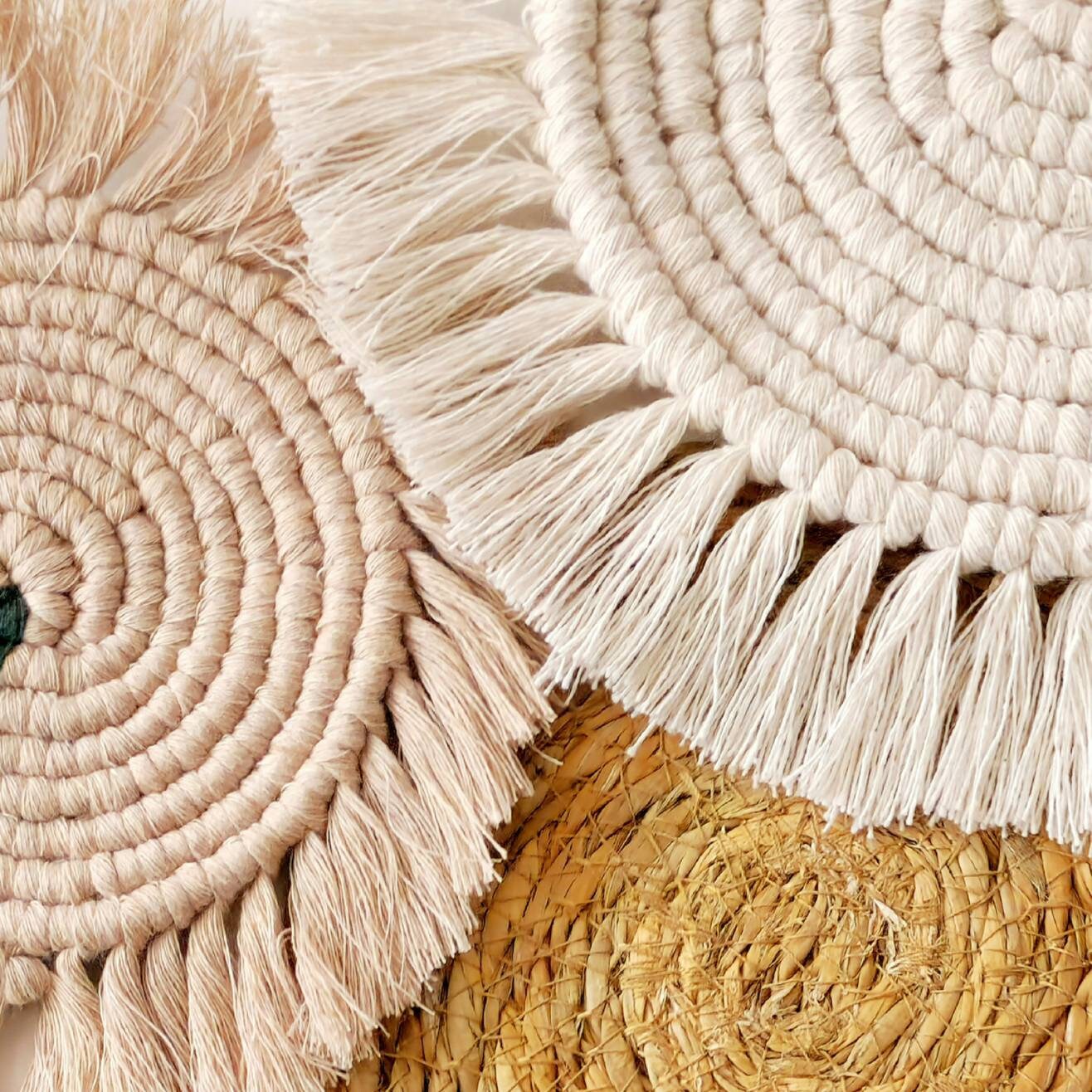 Modern Macrame Circle Set Macrame Circle Wall Hanging - Etsy