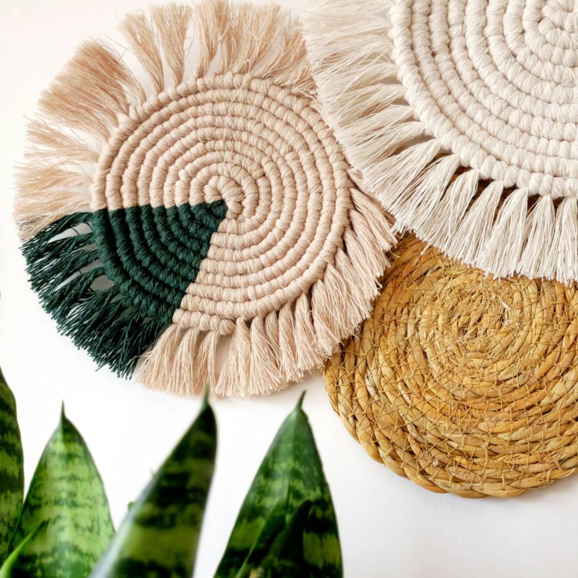 Modern Macrame Circle Set Macrame Circle Wall Hanging - Etsy