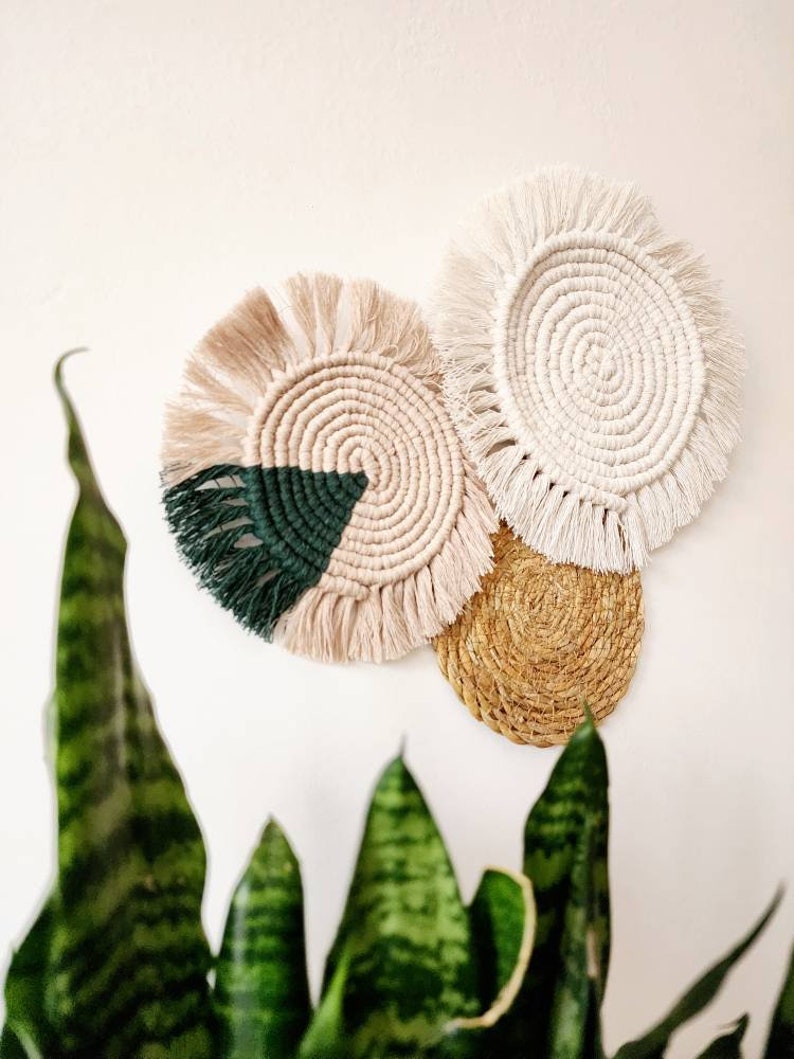 Modern Macrame Circle Set, Macrame Circle Wall Hanging , Handmade ...