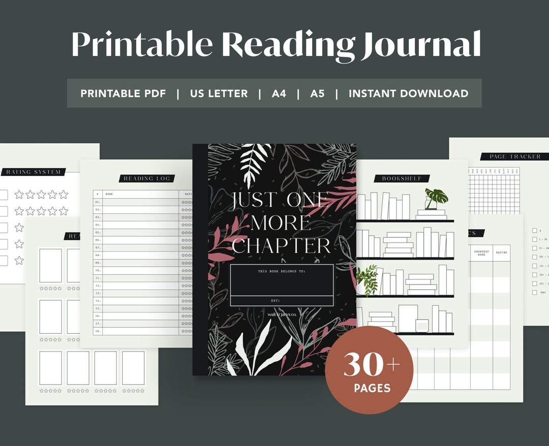 Book Lovers Reading Journal - 2024 Book Log, Tracker Planner, Bookshelf ...