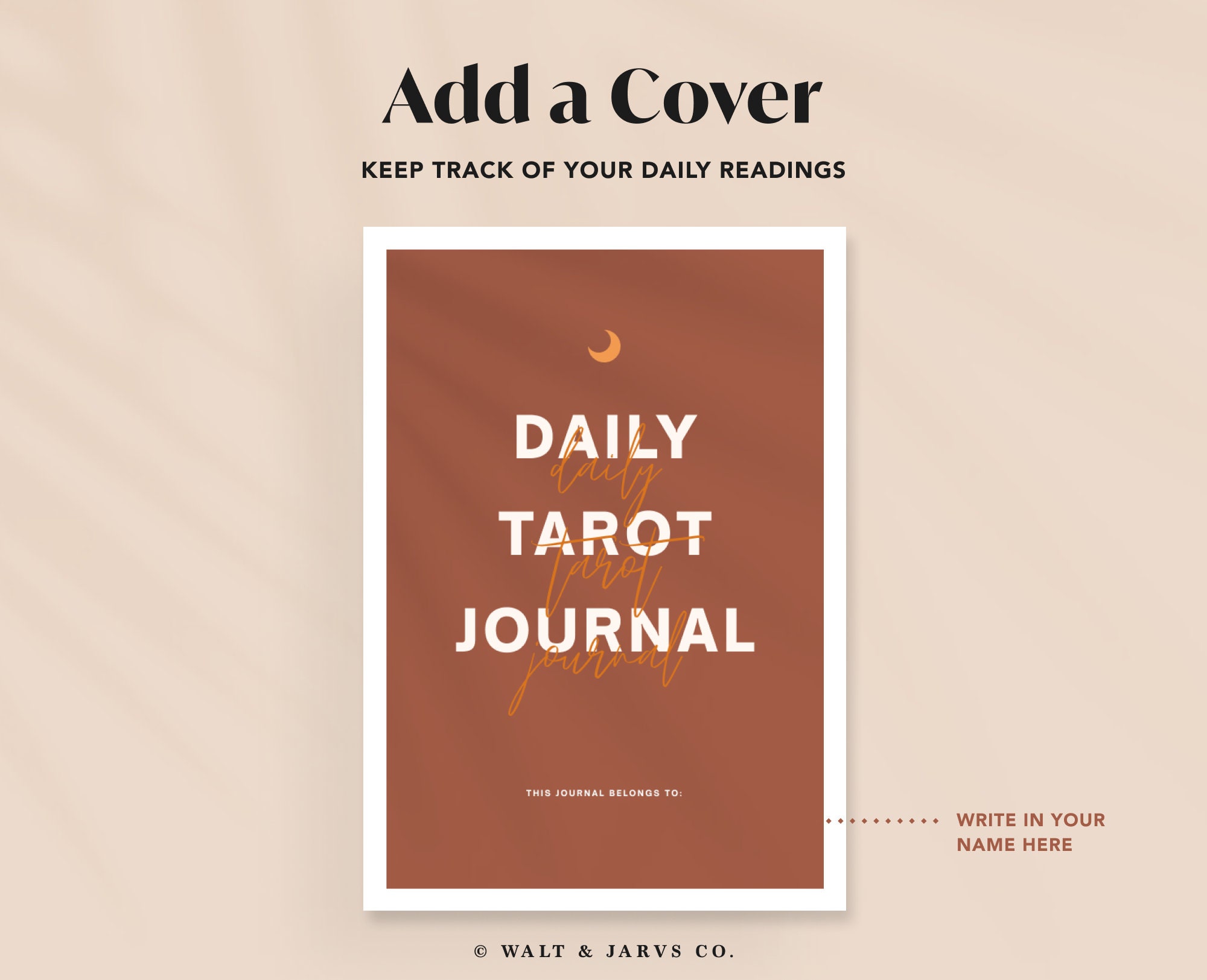 Daily Tarot Journal Printable | Tarot Reading Workbook Spreads | A4, A5 ...