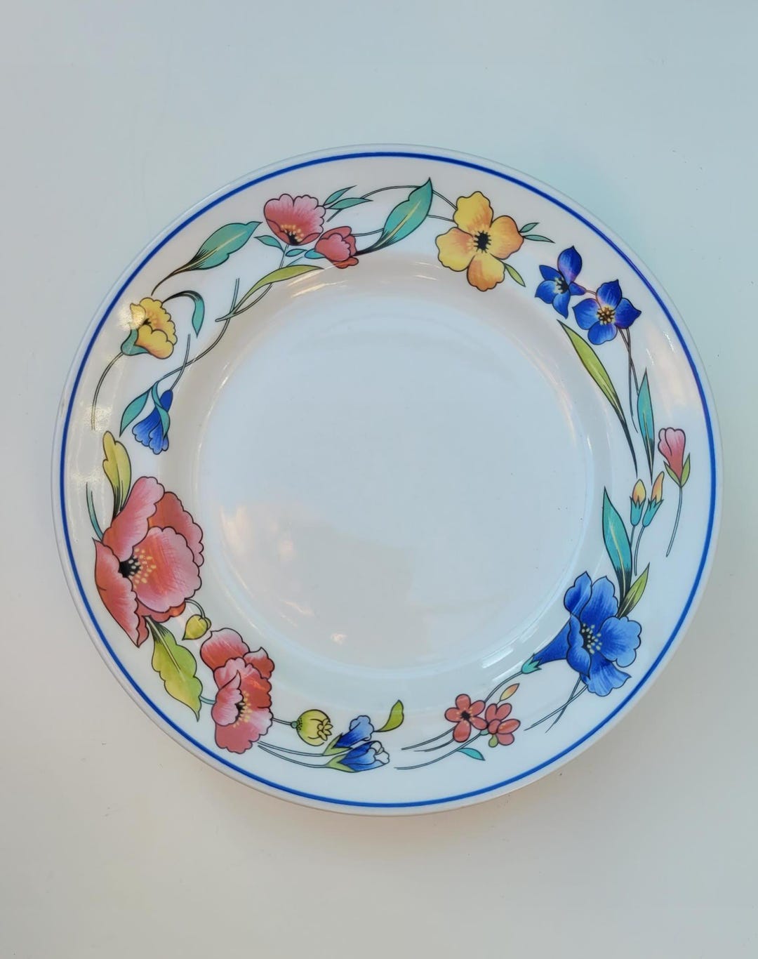 Wood & Sons Alpine Meadow Plate: Floral Dinnerware, Made in England - Etsy