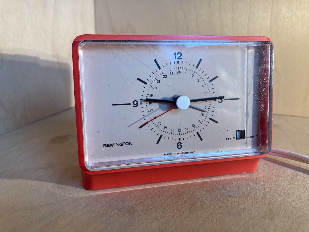 Vintage Remington Alarm Clock Orange West German 70s - Etsy