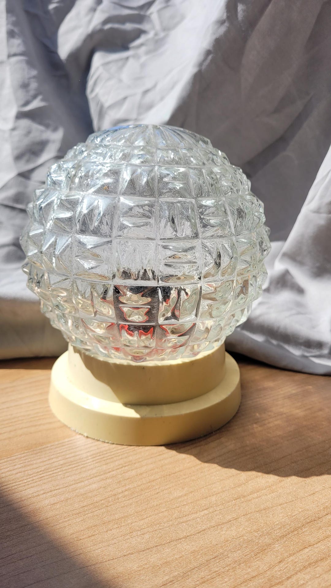 Mid Century Modern Ball-shaped Glass Ceiling Lamp - Vintage From the ...