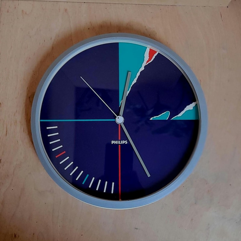80s Wall Clock - Etsy