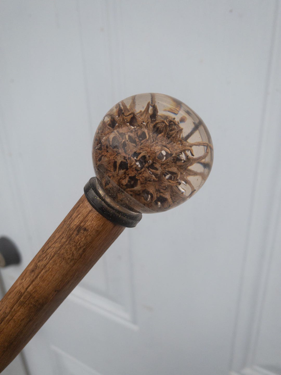 Handmade Carved Wooden Walking Cane: Sweetgum Resin Handle - Etsy