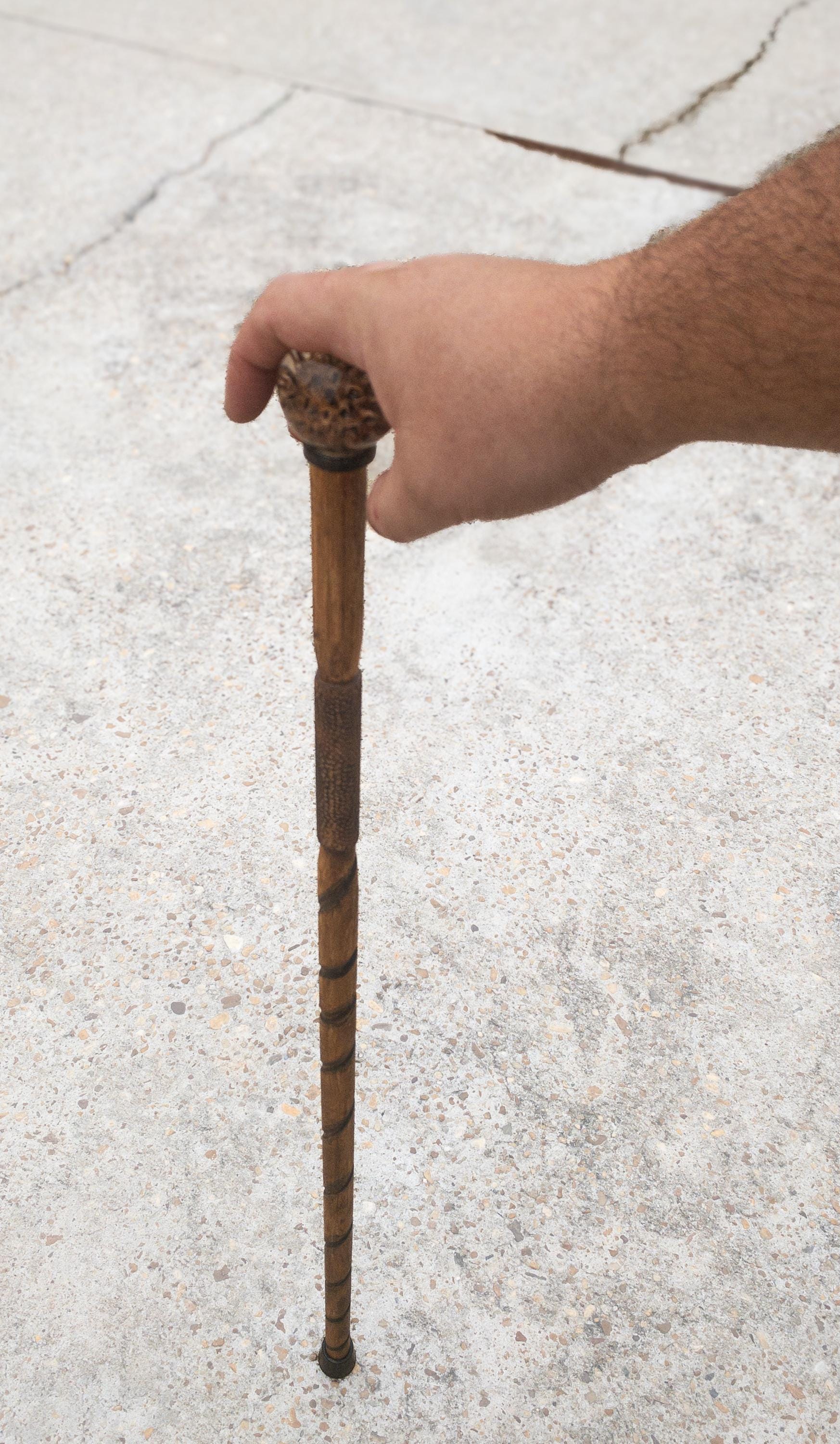Handmade Carved Wooden Walking Cane: Sweetgum Resin Handle - Etsy