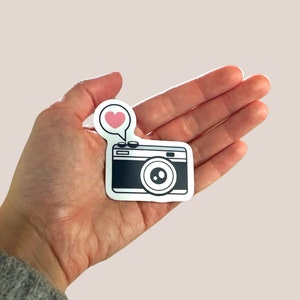 Camera With Heart Sticker - Etsy
