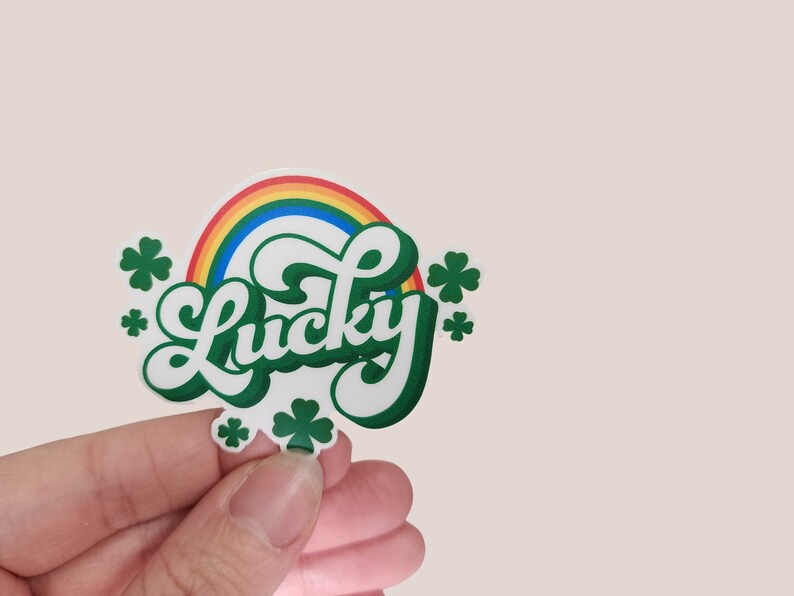 Lucky Rainbow Sticker - Etsy
