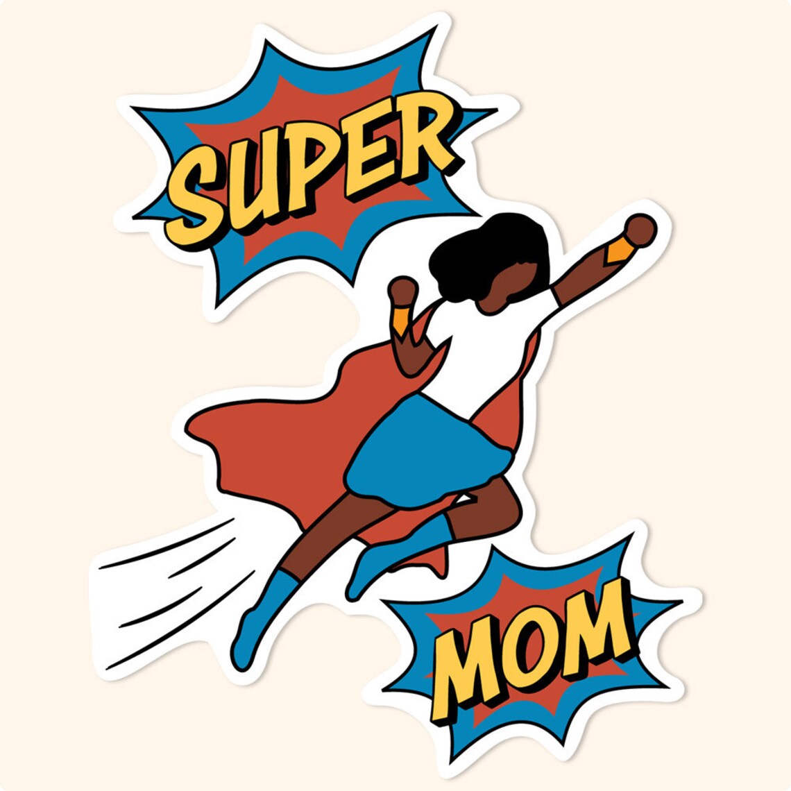 Super Mom 1 Sticker - Etsy