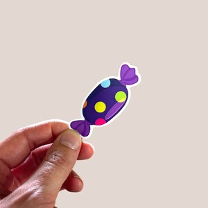Candy Purple Multi-colored Dots Sticker - Etsy