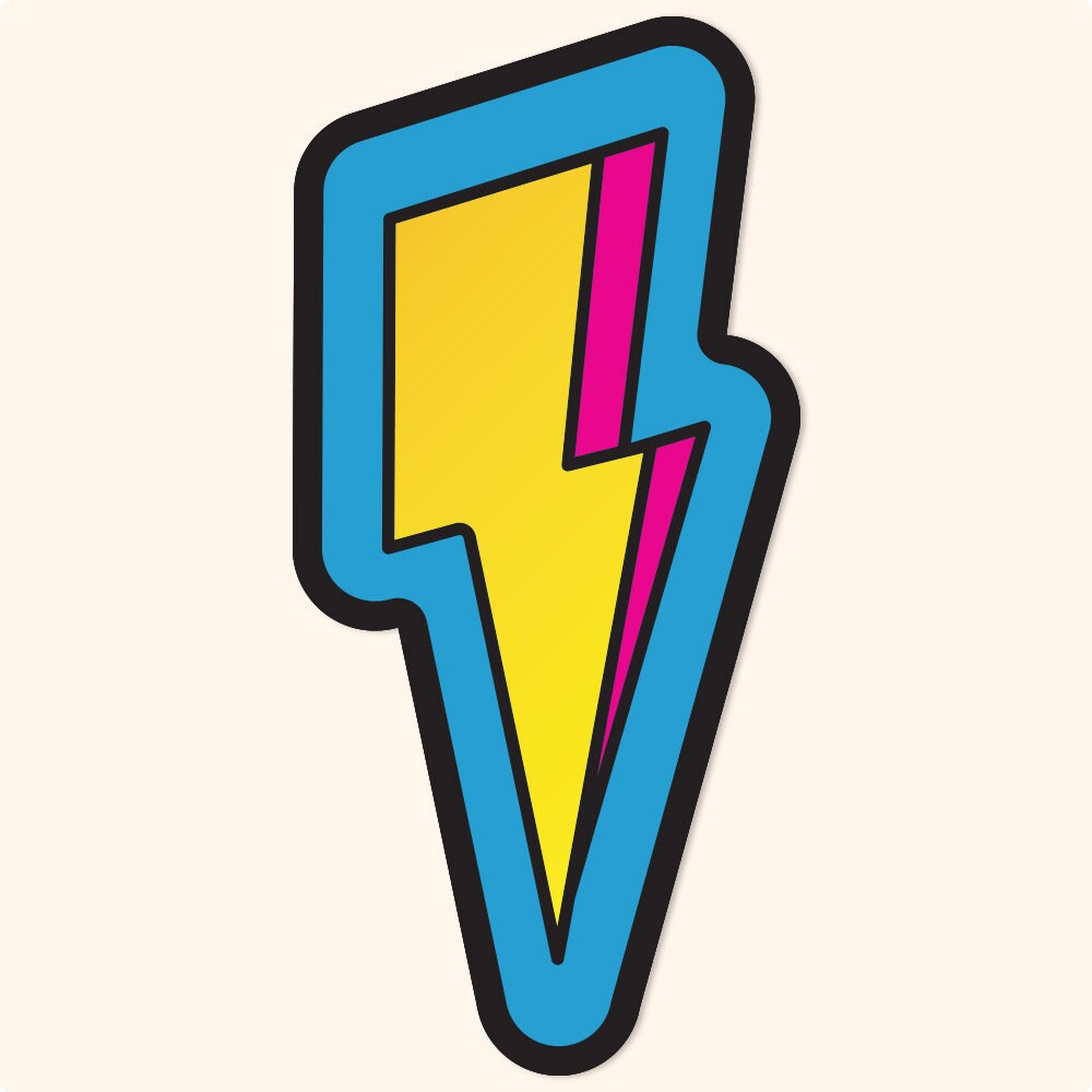 Lightning Bolt Sticker - Etsy