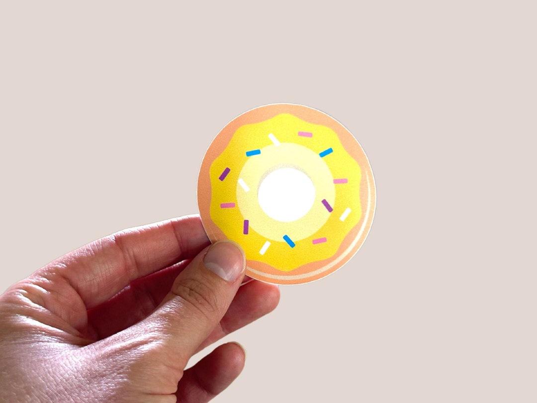 Donut Yellow Sticker - Etsy