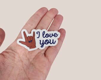 I Love You Sign Language Sticker ASL Sticker Water Bottle Sticker ...