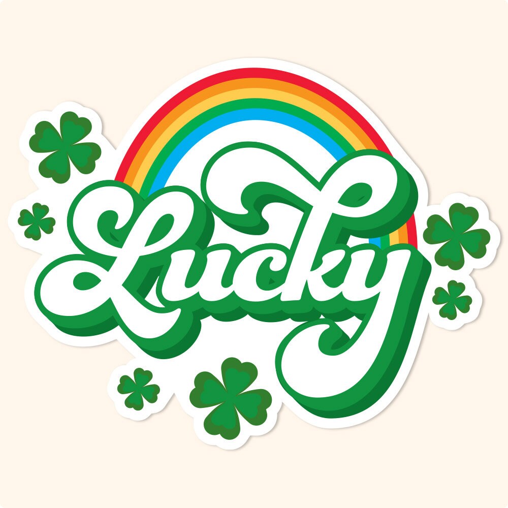 Lucky Rainbow Sticker - Etsy