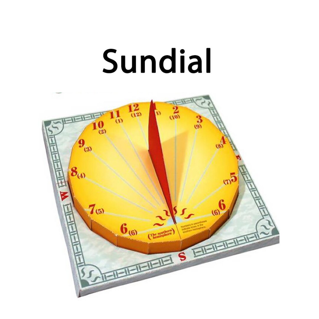 The Sundial Paper Model the Sundial DIY Papercraft Sundial - Etsy