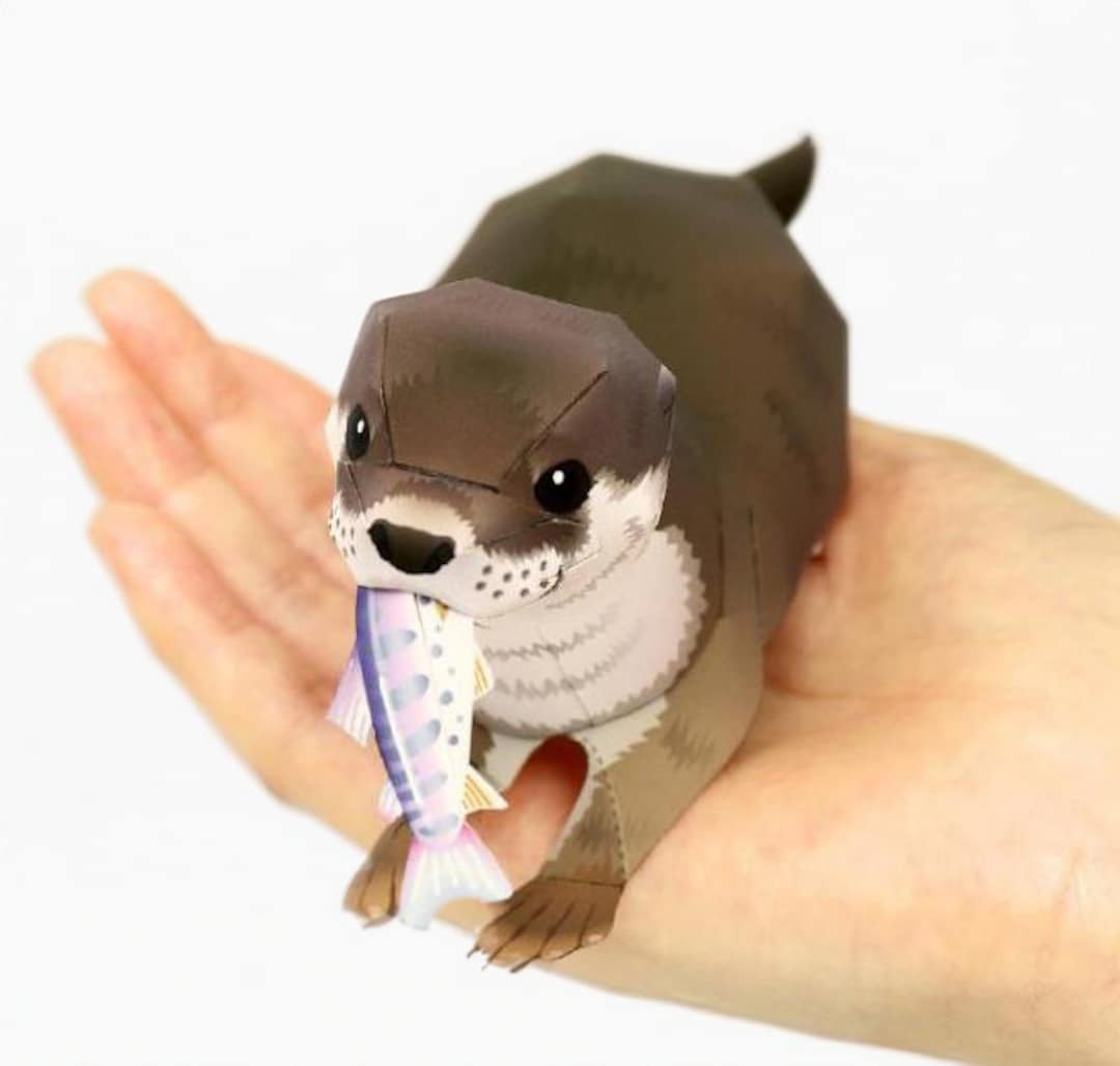 Enchanting Otter Paper Crafts: Create Your Own Charming Otter - Etsy