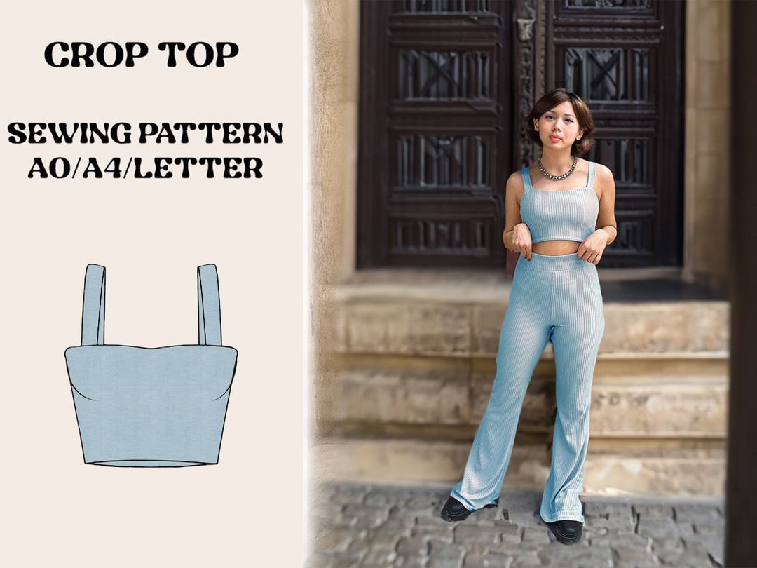 Crop Top Sewing Pattern PDF Printable Sewing Pattern Instant - Etsy Ireland