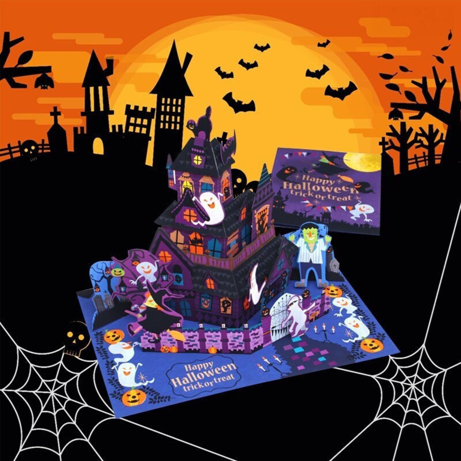 Enchanting Haunted House Pop-up Card DIY Kit Create Your Own Spooky ...