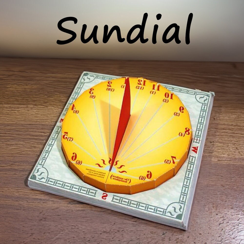 The Sundial Paper Model the Sundial DIY Papercraft Sundial - Etsy UK