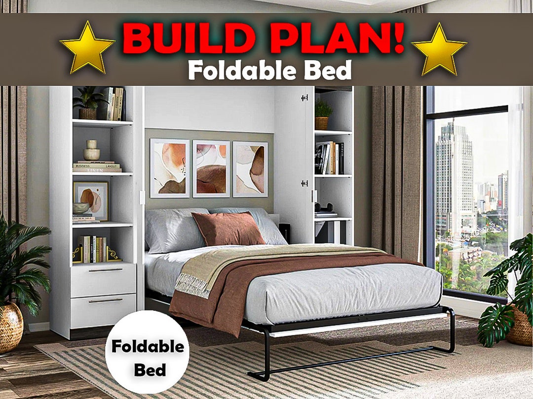 Foldable Bed Queen Size Foldable Wooden Bed Frame DIY Plan Complete ...