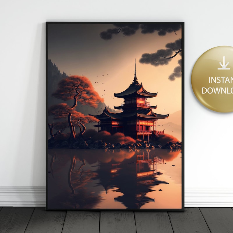 Pagoda Art Print - Etsy