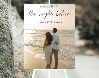 Personalized Welcome Sign, Welcome to the Night Before Rehearsal Dinner ...