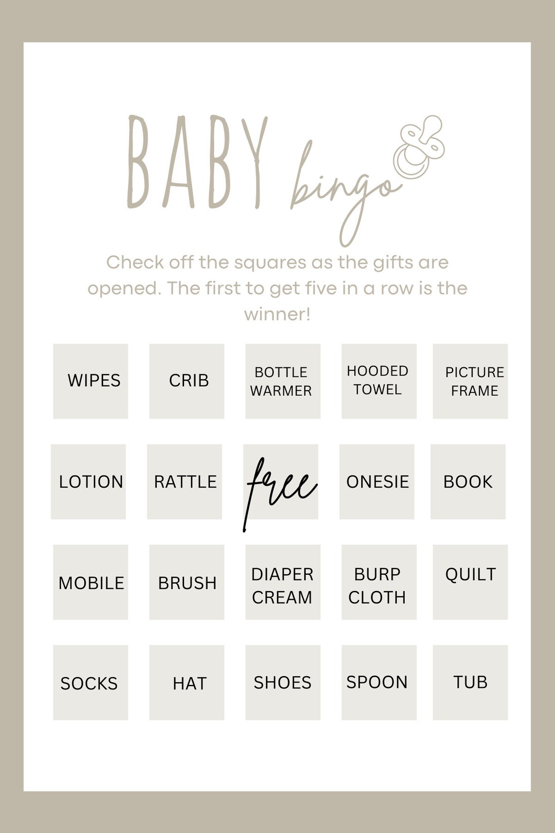 Baby Game Bundle, Baby Shower Games, Minimalist Baby Shower, Printable ...