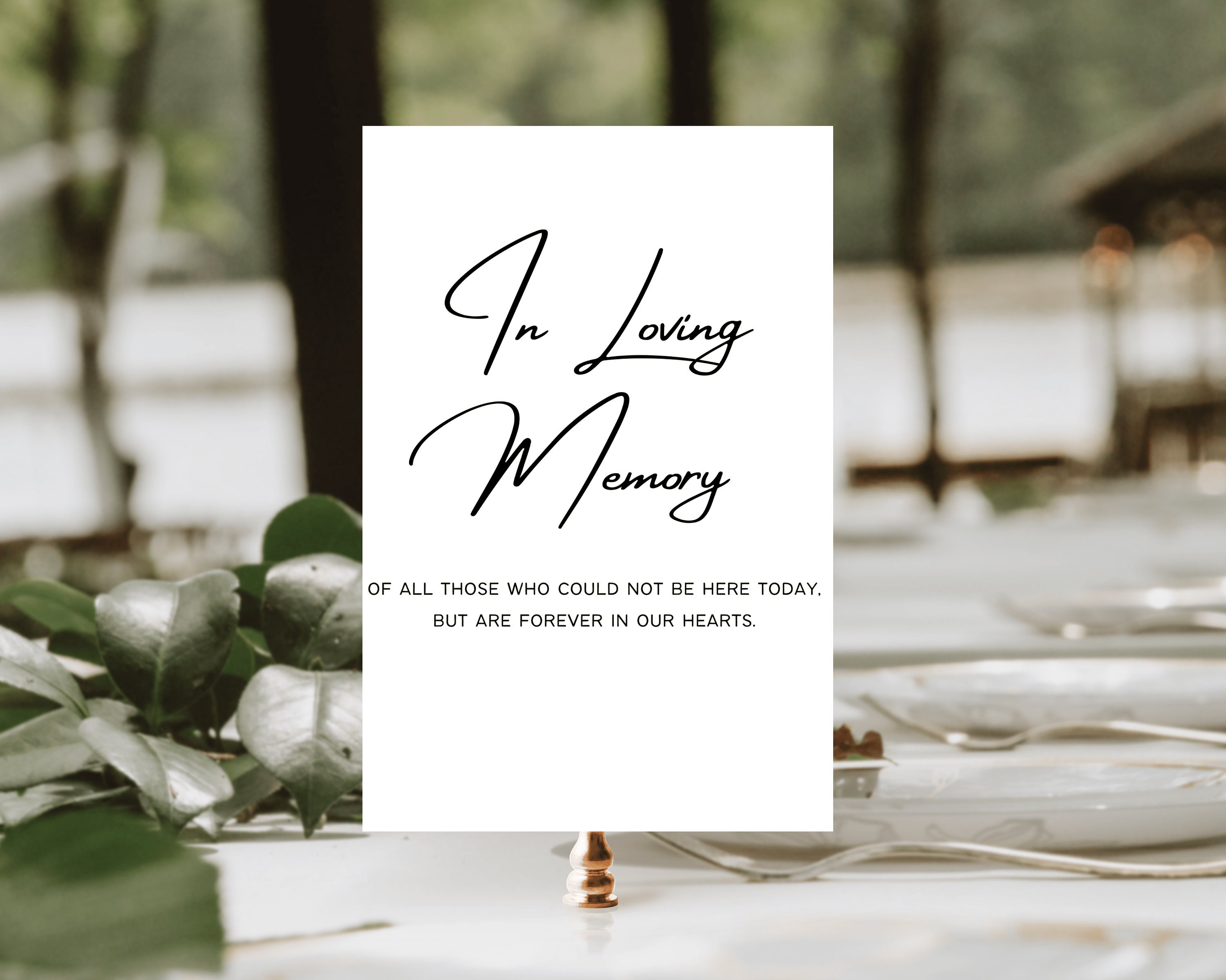 In Loving Memory Sign, Printable in Loving Memory Sign for Wedding ...