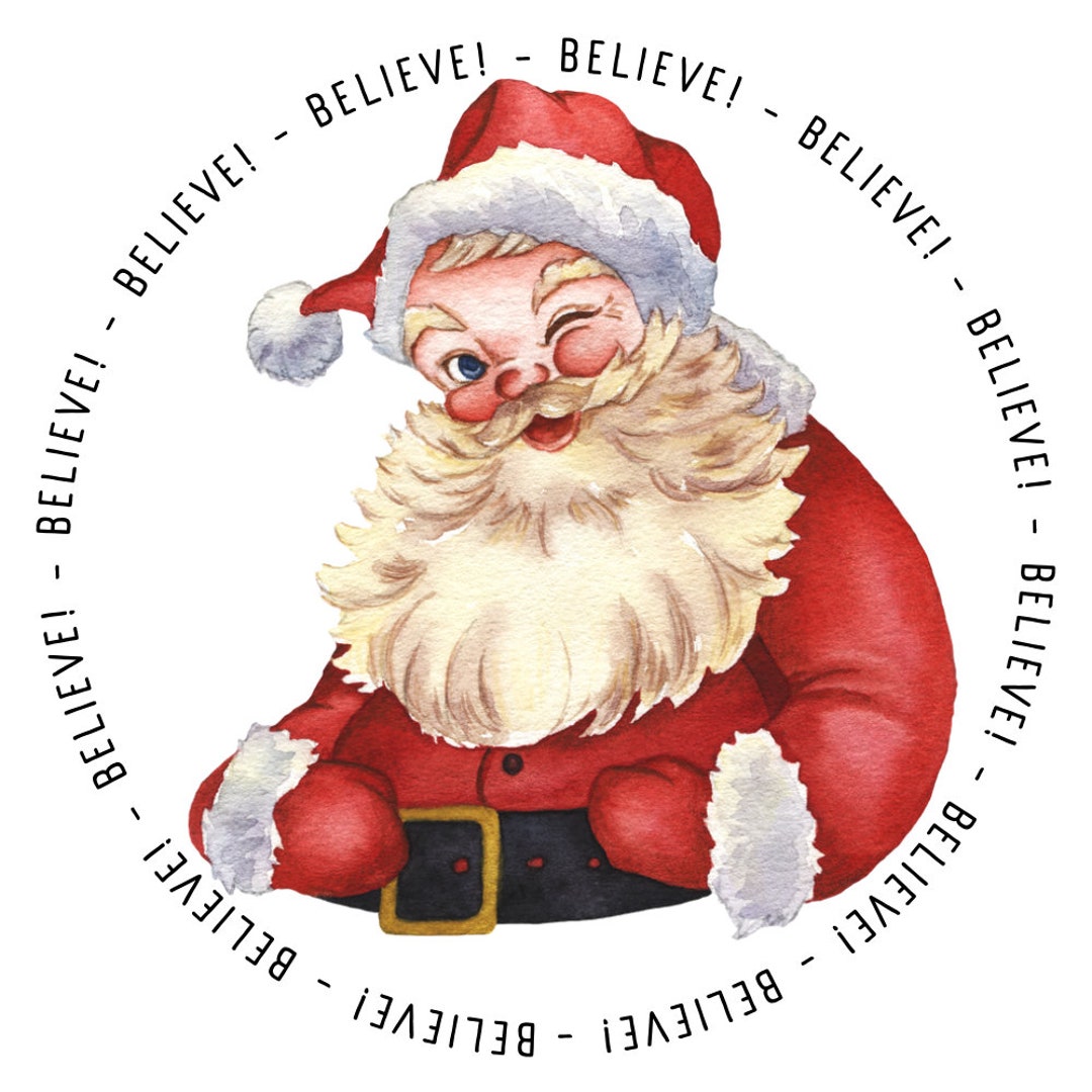 I Believe Santa PNG, Vintage Santa PNG, Christmas PNG - Etsy