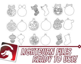 Layered Snowflake Christmas Ornaments Lightburn Art File Ready for ...