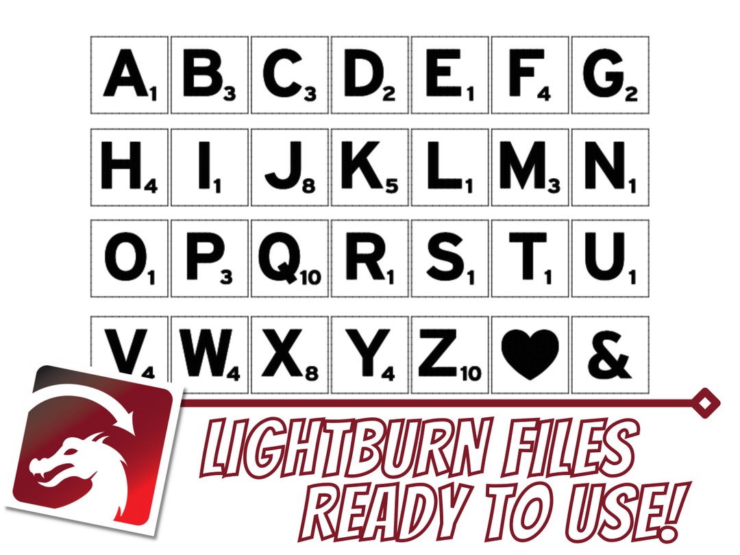 Scrabble Tiles Lightburn .lrbn2 Files Ready to Use Laser Engraving ...