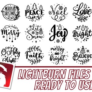 Christmas Sayings Lightburn Files Laser Engraver Cutter Signs Image ...
