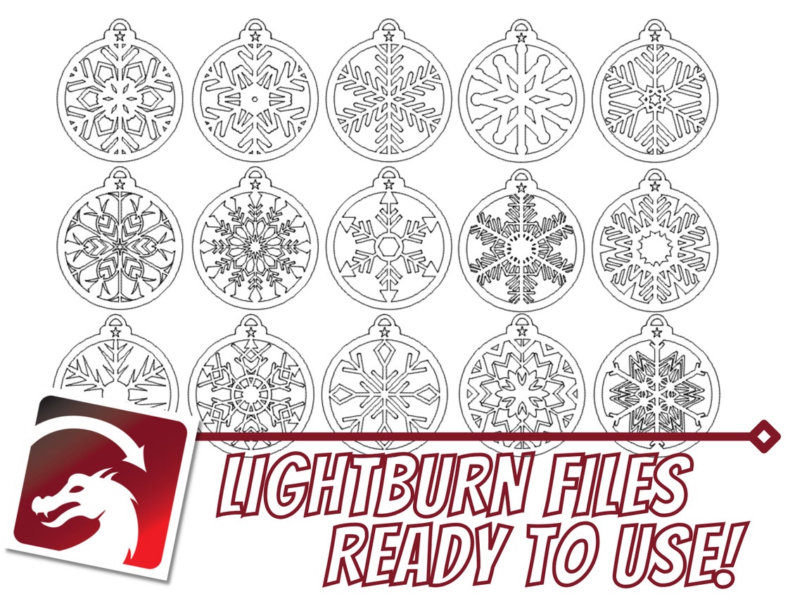 Layered Snowflake Christmas Ornaments Lightburn Art File Ready for ...