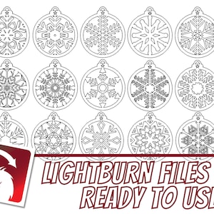 Layered Snowflake Christmas Ornaments Lightburn Art File Ready for ...