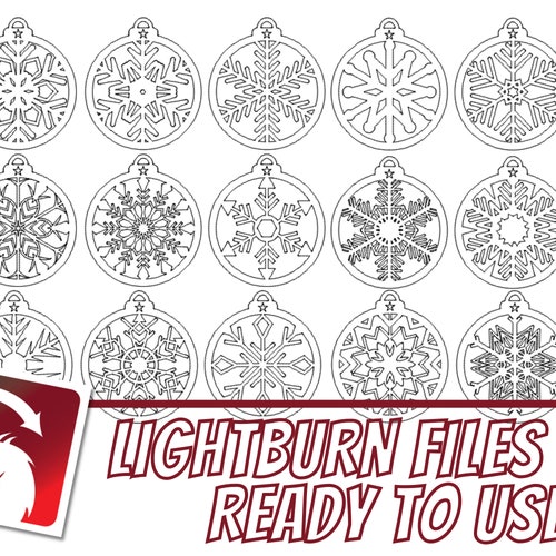 Layered Snowflake Christmas Ornaments Lightburn Art File Ready - Etsy