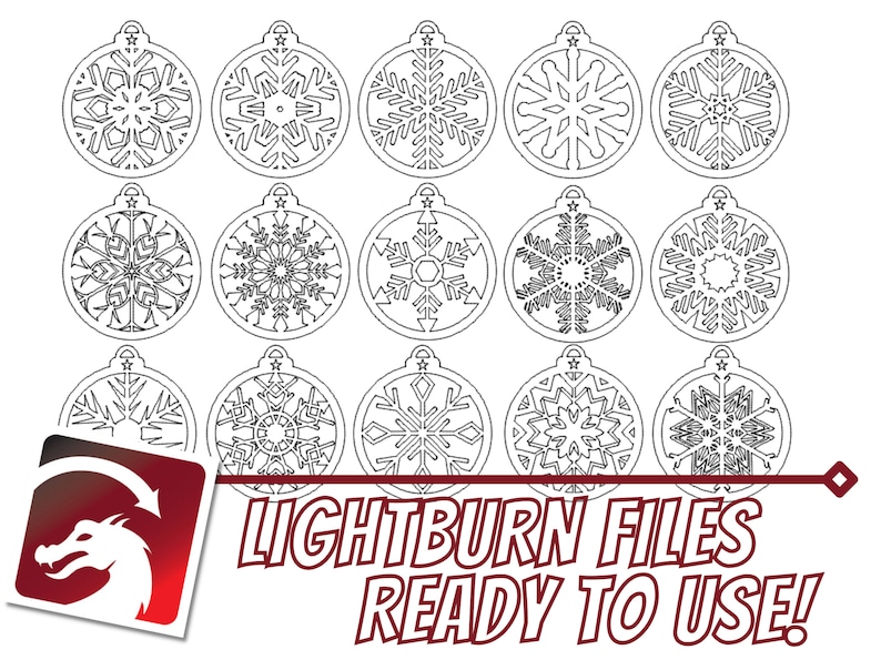Layered Snowflake Christmas Ornaments Lightburn Art File Ready for ...
