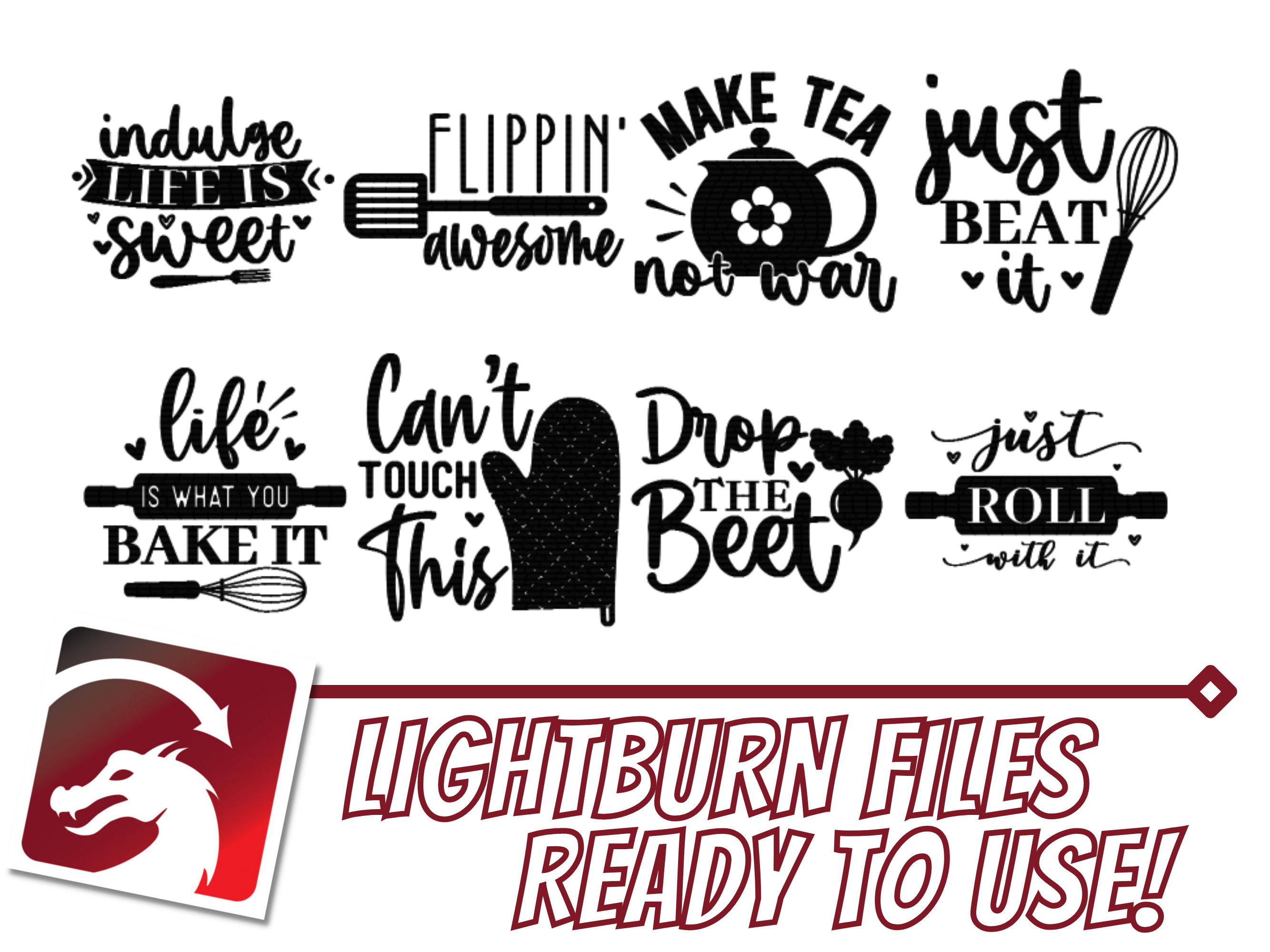 Kitchen Sayings 2 Lightburn .lrbn2 File Ready to Use Laser Engraving ...