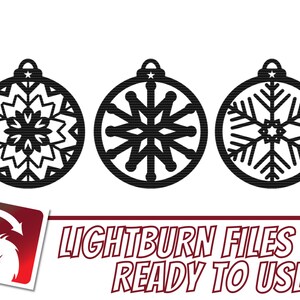 Layered Snowflake Christmas Ornaments Lightburn Art File Ready for ...