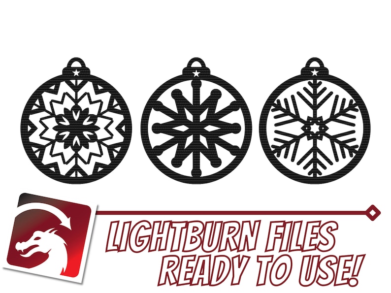 Layered Snowflake Christmas Ornaments Lightburn Art File Ready for ...