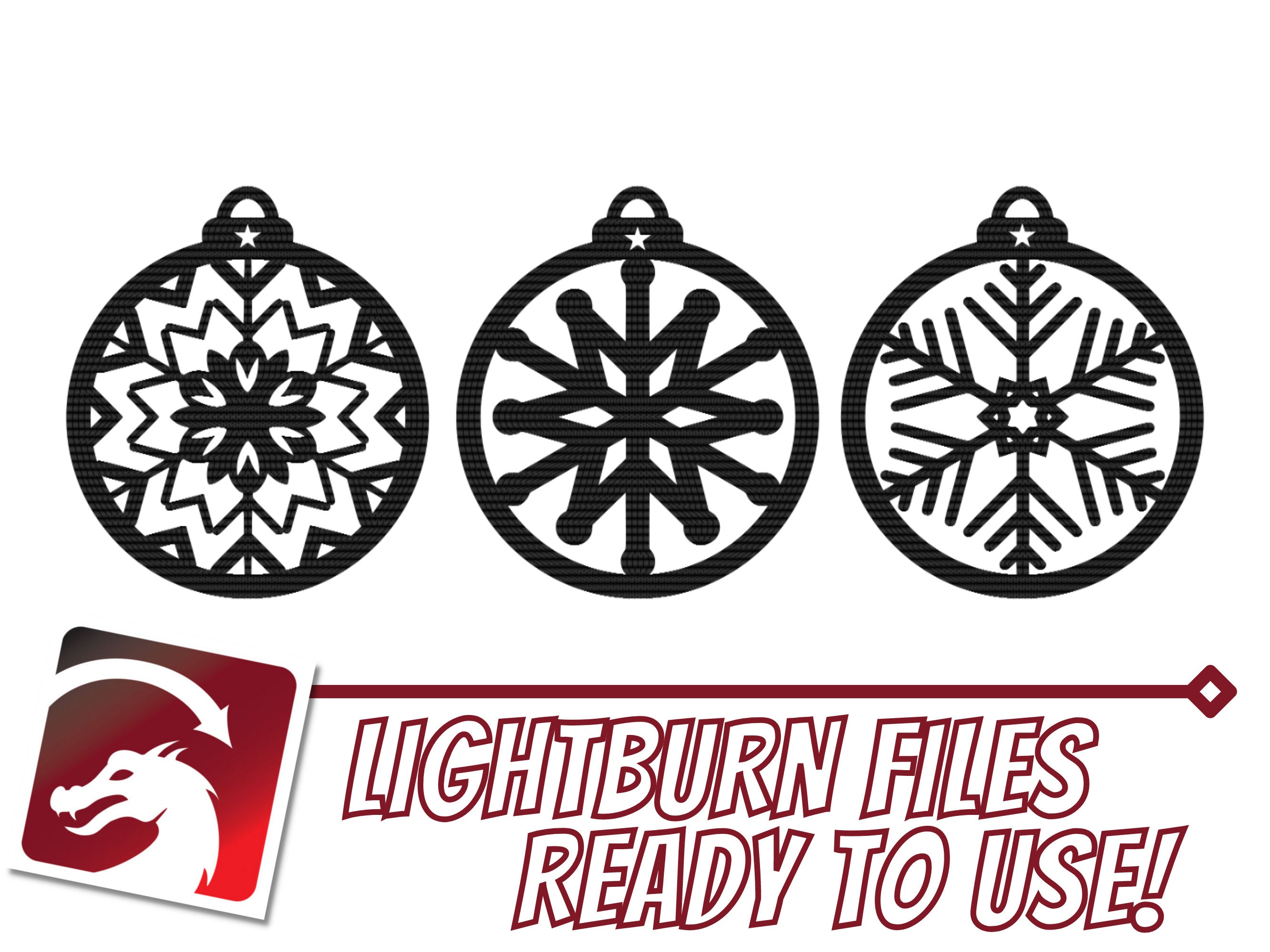 Layered Snowflake Christmas Ornaments Lightburn Art File Ready for ...