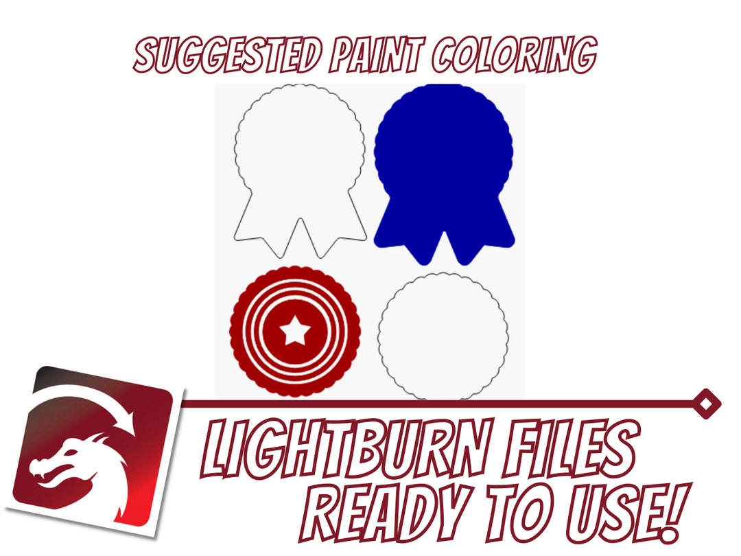 4-layer Patriotic Ribbon Wall Art Sign File for Lightburn Laser ...