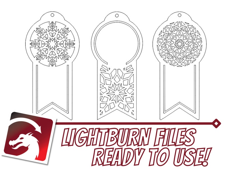 Fancy Cut Snowflake Christmas Tags for Lightburn File Laser Engraver ...