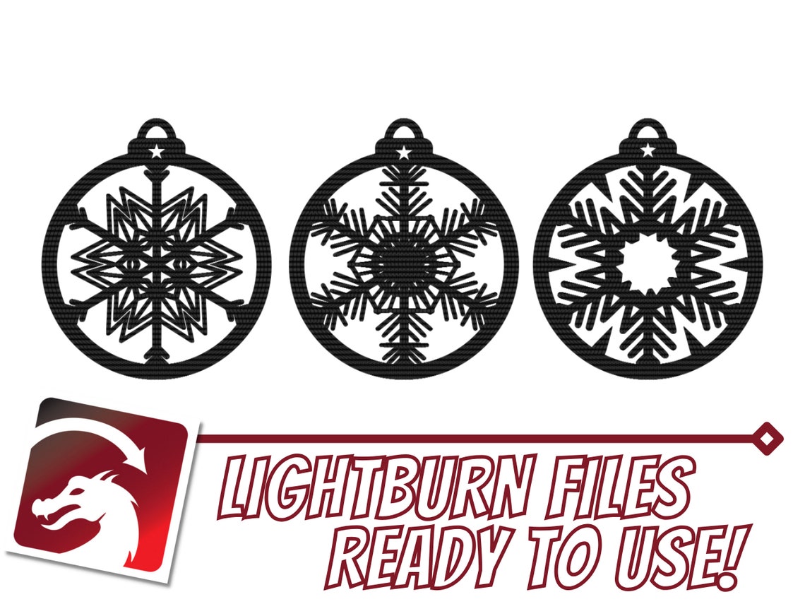 Layered Snowflake Christmas Ornaments Lightburn Art File Ready for ...