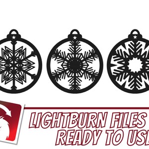 Layered Snowflake Christmas Ornaments Lightburn Art File Ready for ...