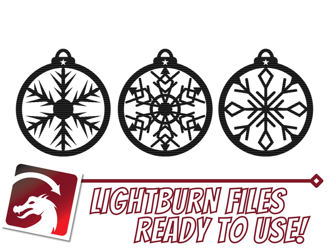 Layered Snowflake Christmas Ornaments Lightburn Art File Ready for ...