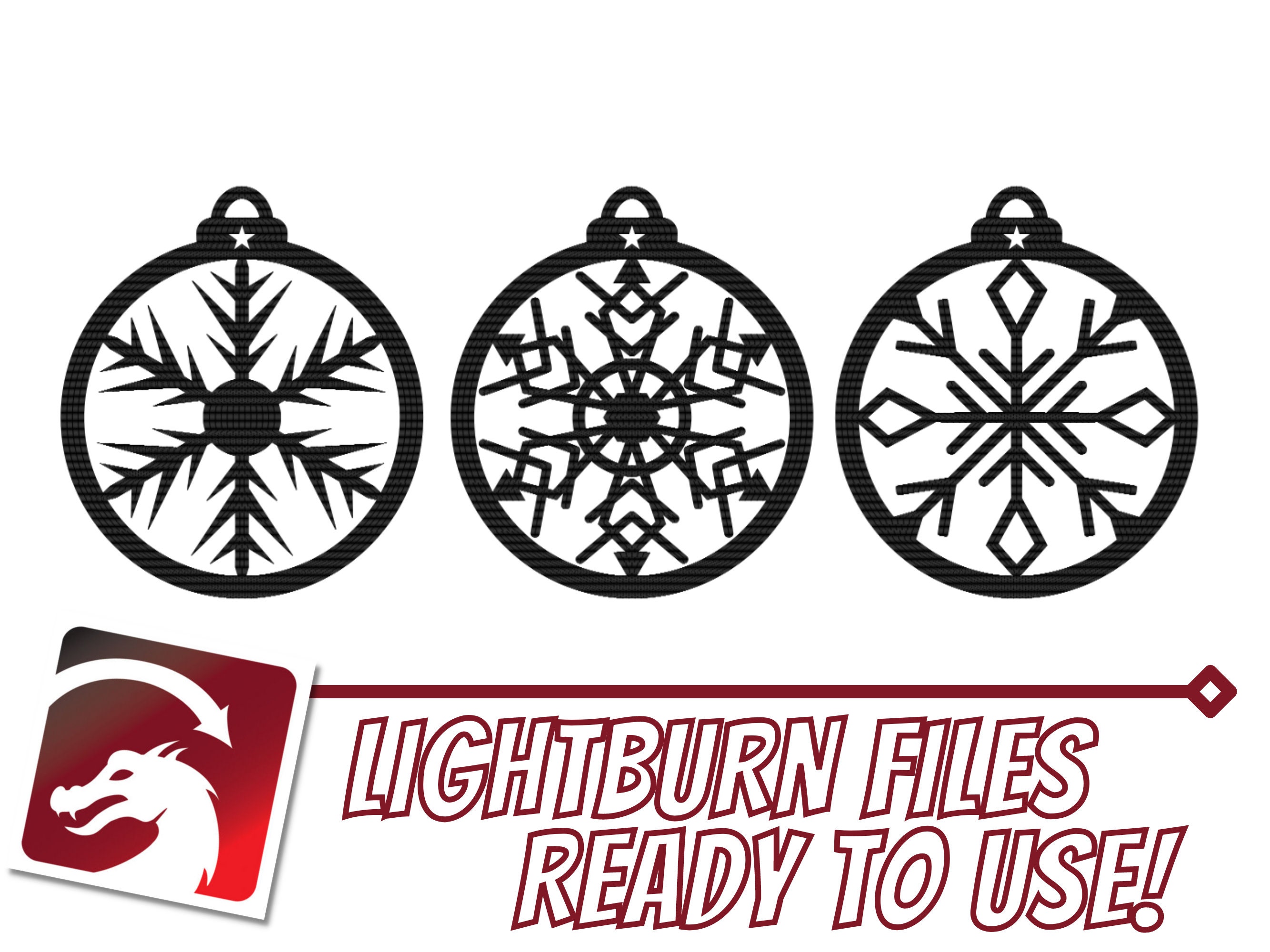 Layered Snowflake Christmas Ornaments Lightburn Art File Ready For