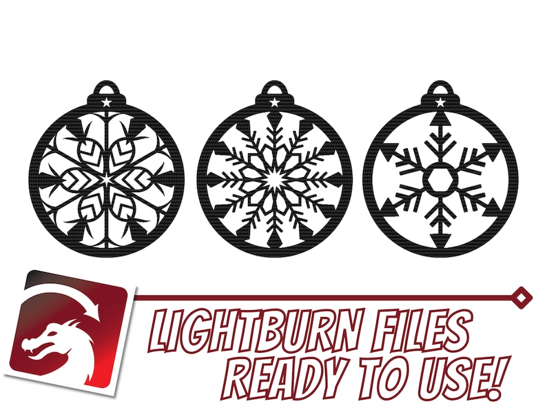 Layered Snowflake Christmas Ornaments Lightburn Art File Ready for ...